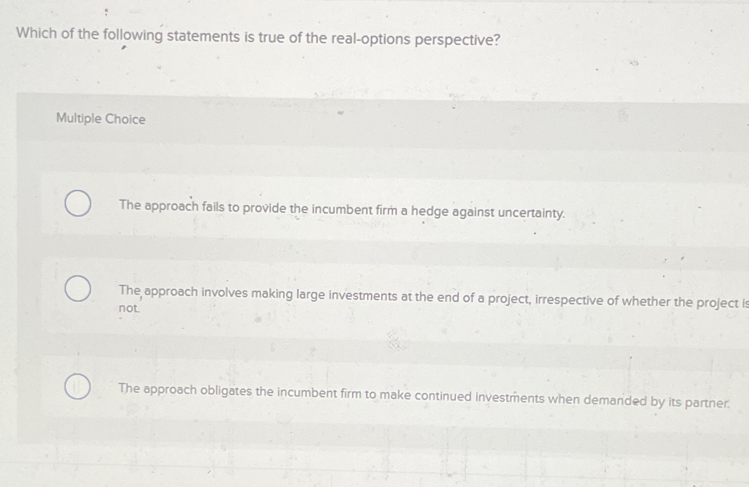 Solved Which of the following statements is true of the | Chegg.com