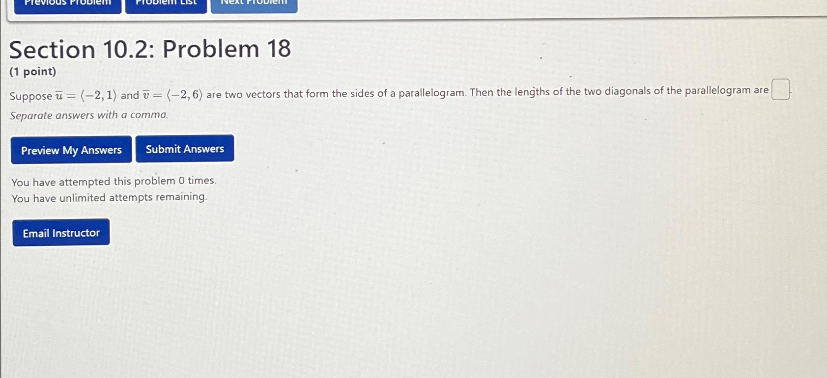 Solved Section 10.2: Problem 18(1 ﻿point)Suppose | Chegg.com