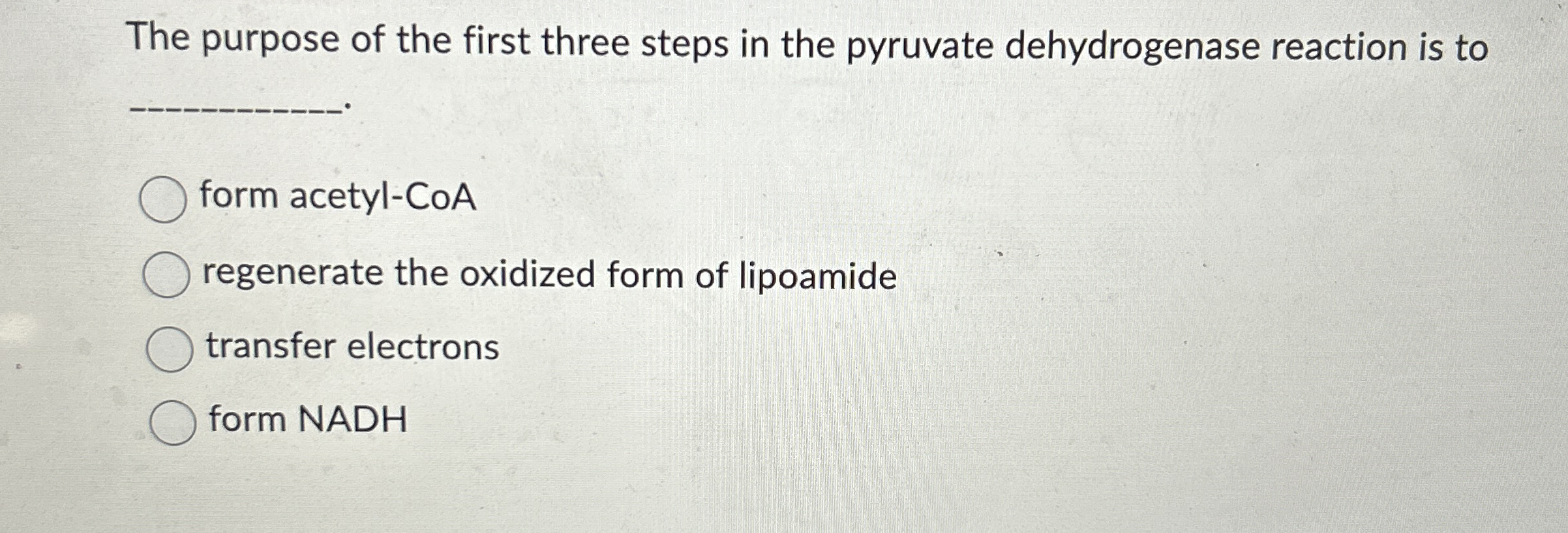 Solved The purpose of the first three steps in the pyruvate | Chegg.com