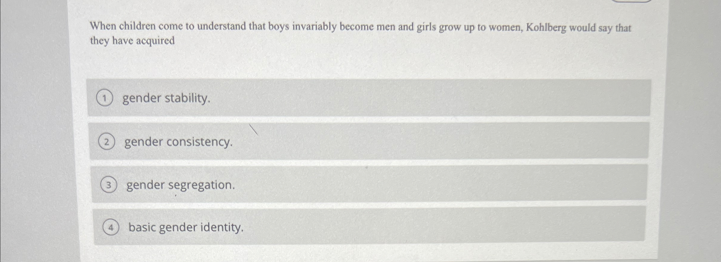 Solved When children come to understand that boys invariably | Chegg.com