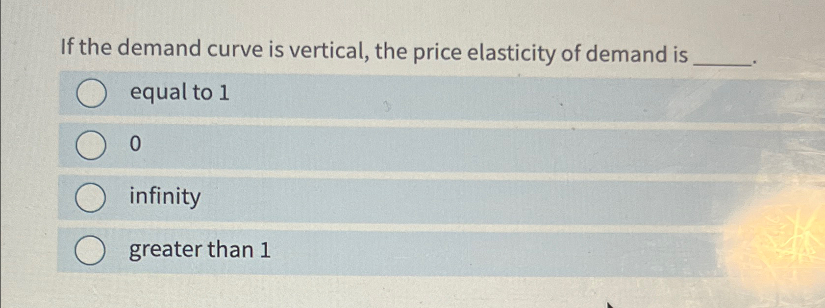 Solved If the demand curve is vertical, the price elasticity | Chegg.com