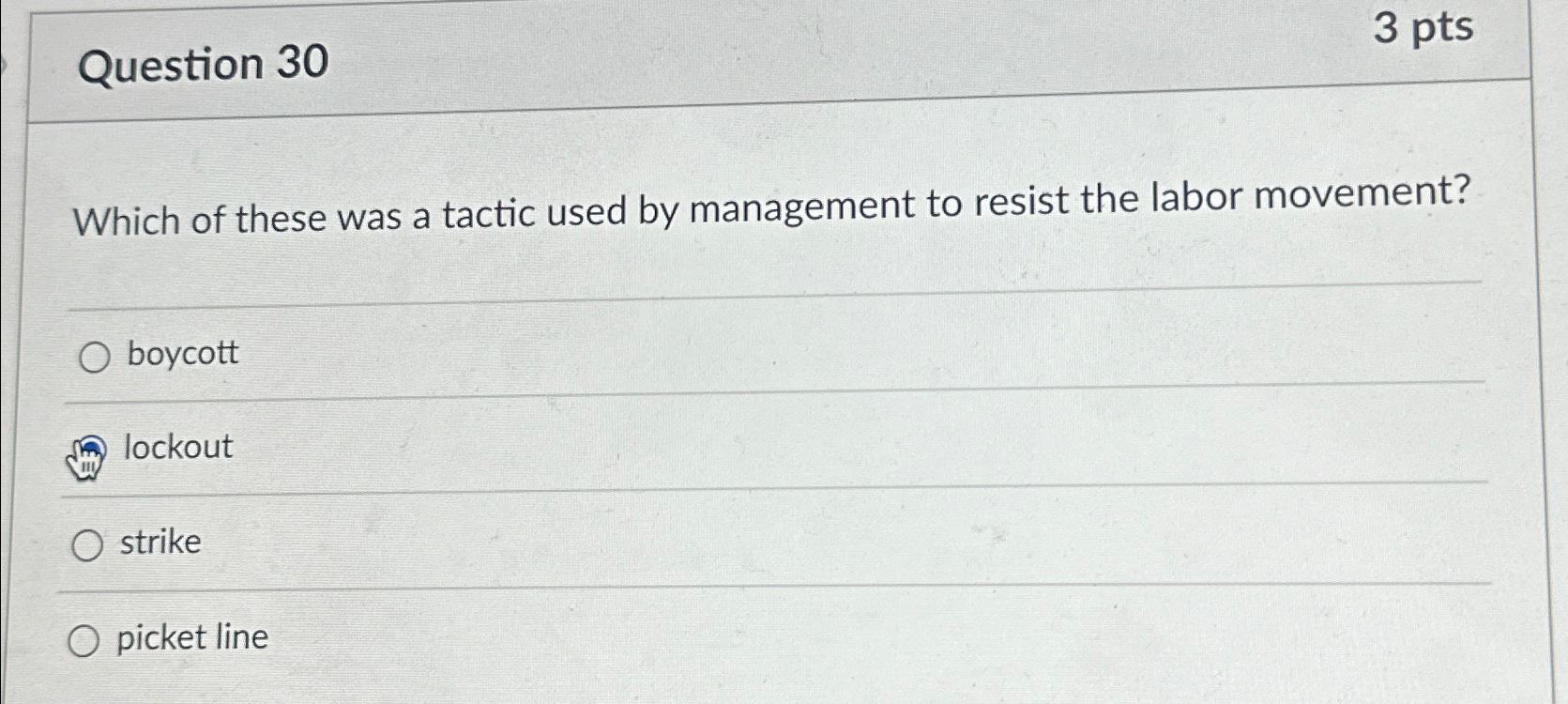 Solved Question 303 ptsWhich of these was a tactic used by | Chegg.com Solved Question 303 ptsWhich of these was a tactic used by | Chegg.com