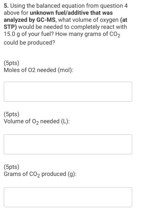 Solved 4. Write the balanced complete combustion reaction | Chegg.com