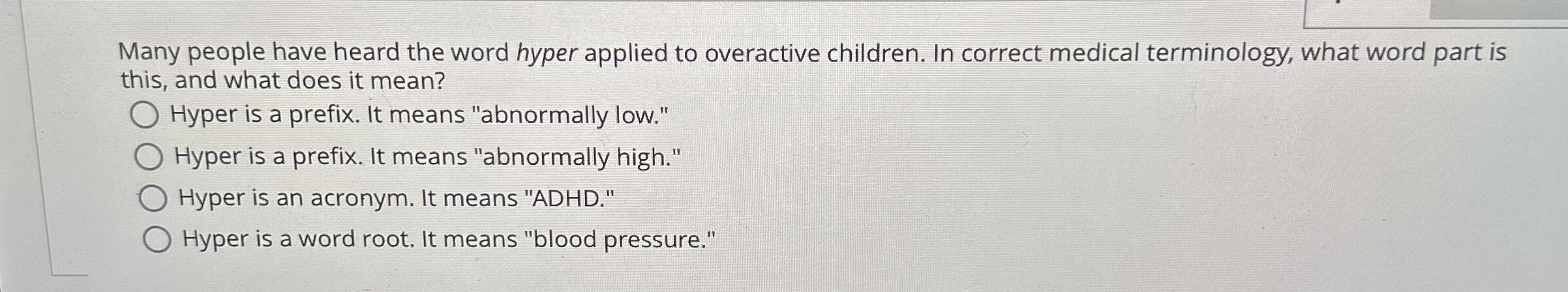 Solved Many people have heard the word hyper applied to | Chegg.com