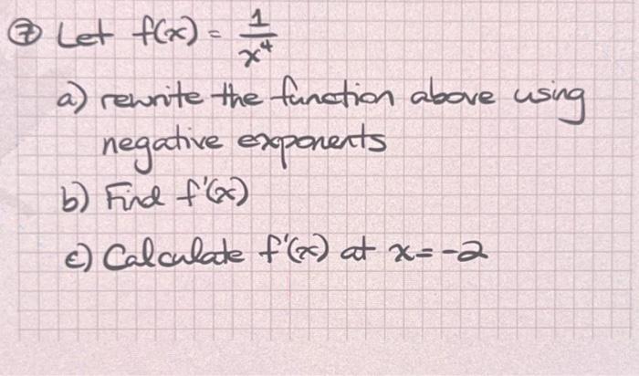 Solved Let f(x)=x41 a) rewrite the function above using | Chegg.com
