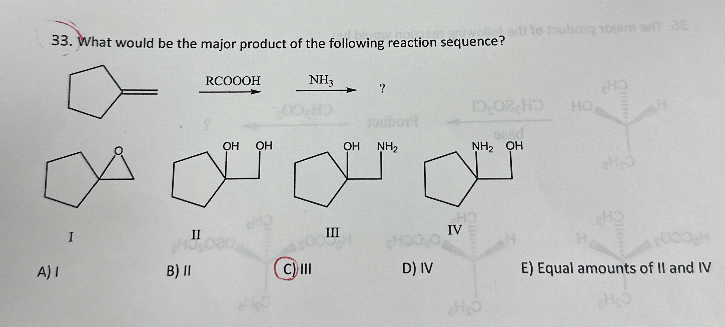 Solved What would be the major product of the following | Chegg.com