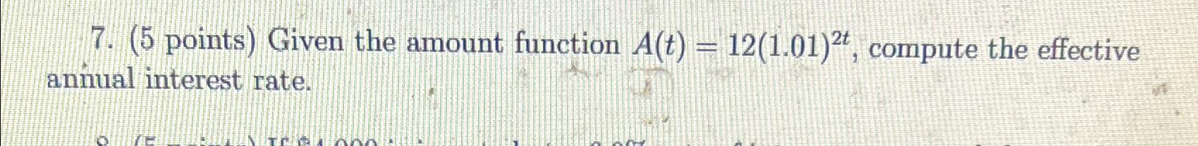 Solved Given the amount function A(t)=12(1.01)2t, ﻿compute | Chegg.com