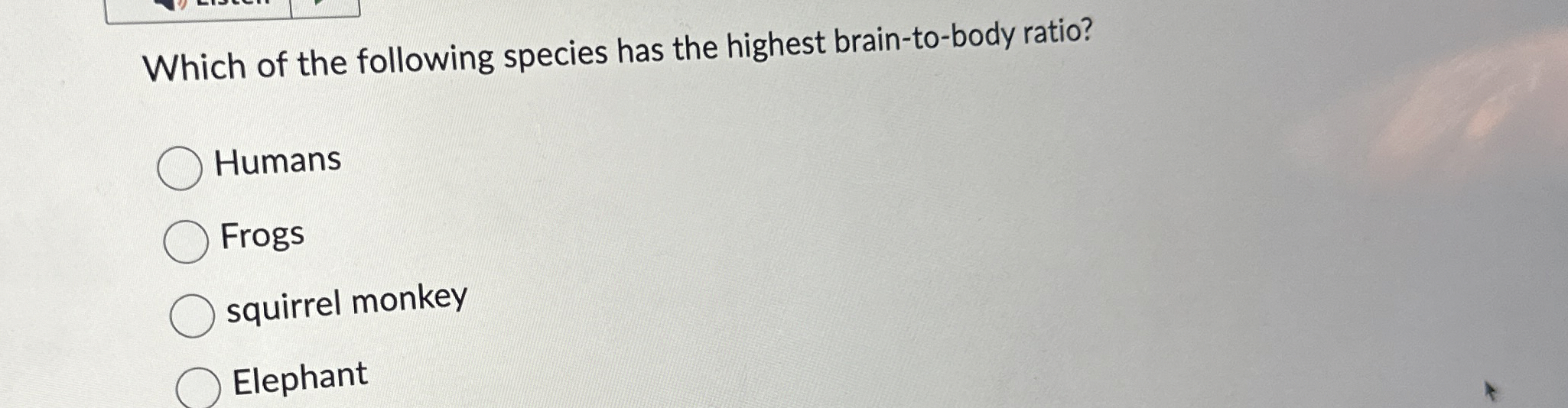 Solved Which of the following species has the highest | Chegg.com