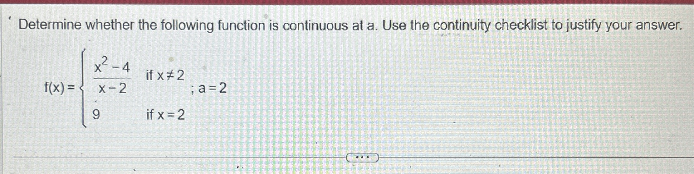 Solved Determine whether the following function is | Chegg.com
