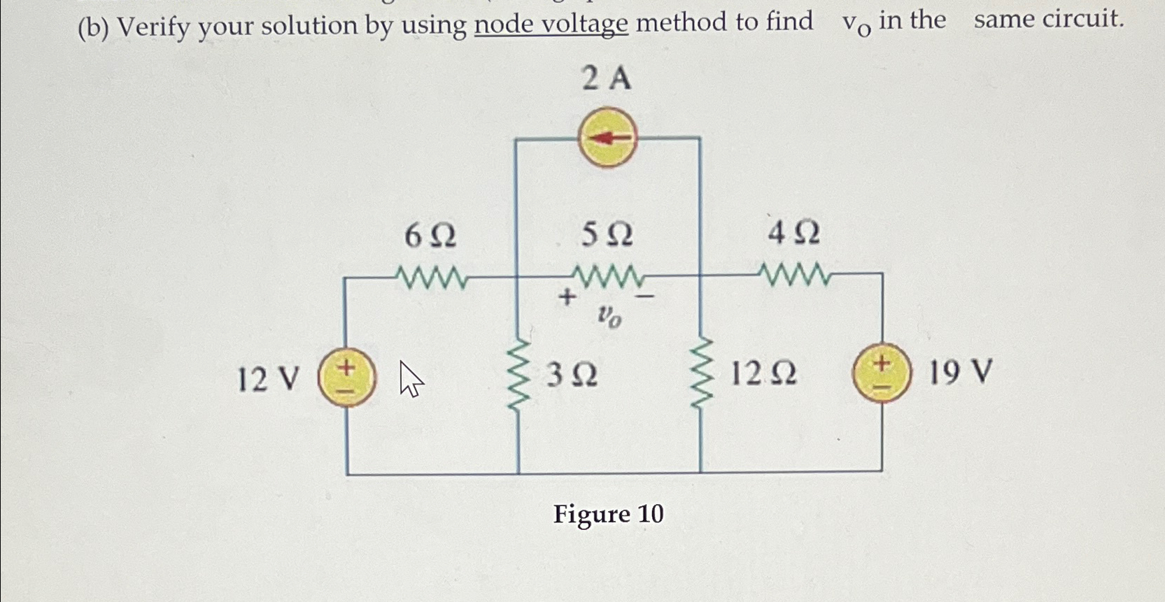 Solved (b) ﻿Verify your solution by using node voltage | Chegg.com