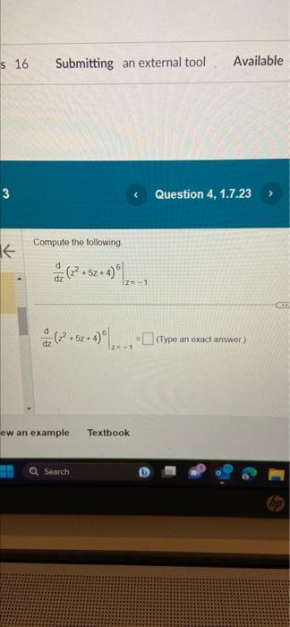 s 16 3 K Submitting an external tool Compute the | Chegg.com