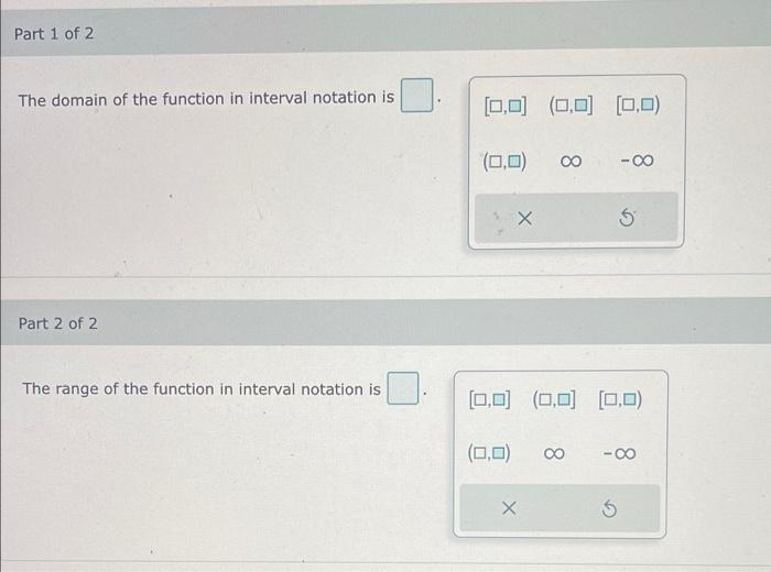 Solved Determine the domain and range of the function. 2- 4 | Chegg.com