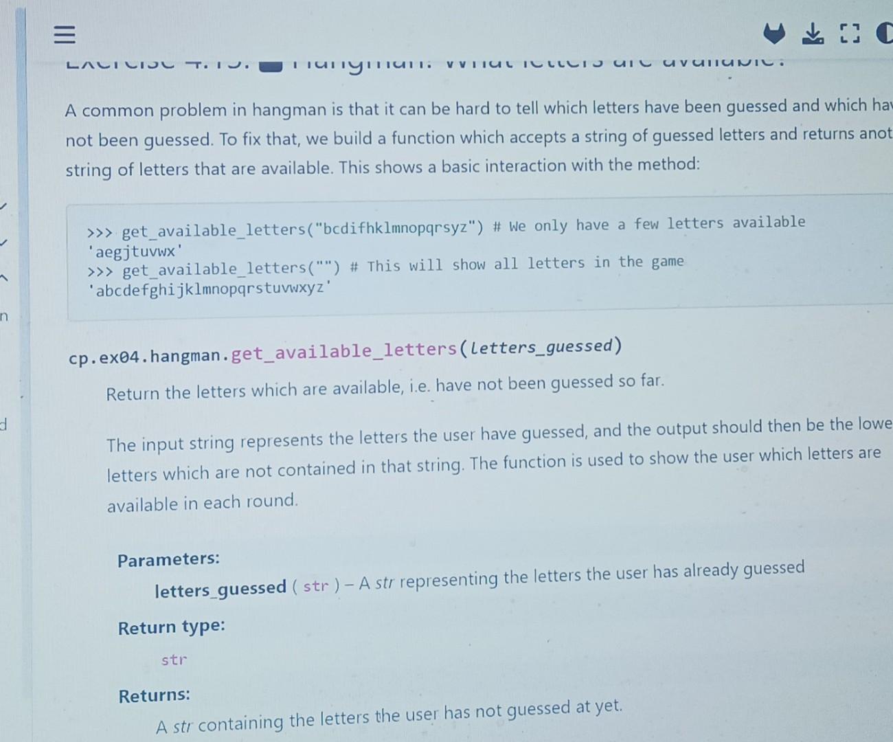 Solved A common problem in hangman is that it can be hard to | Chegg.com