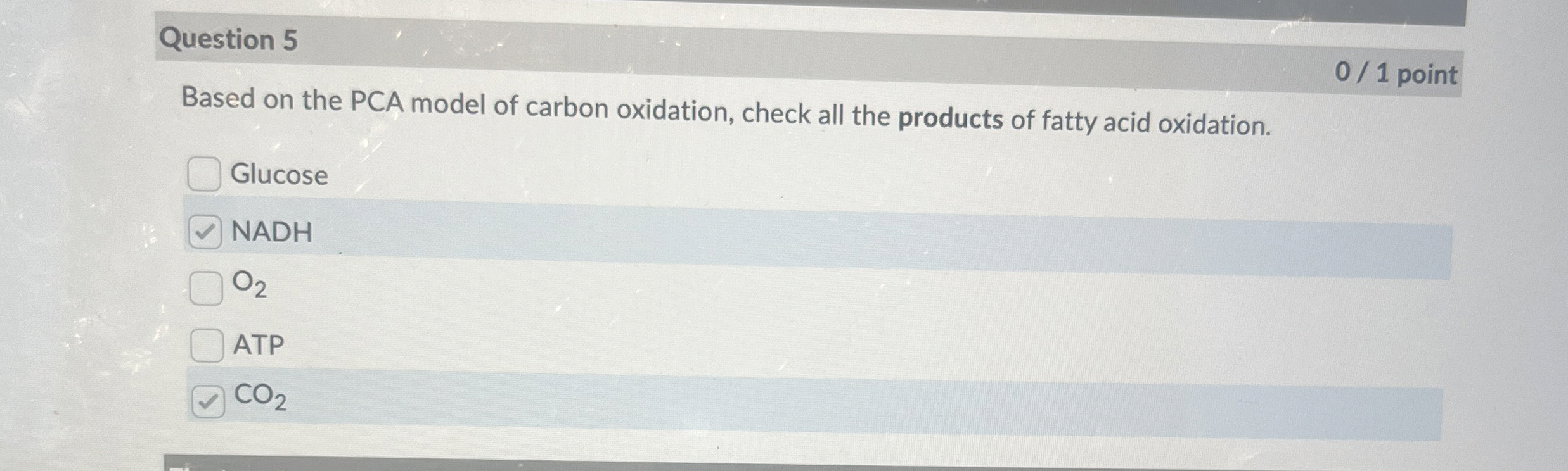 Solved Question 5Based on the PCA model of carbon oxidation, | Chegg.com