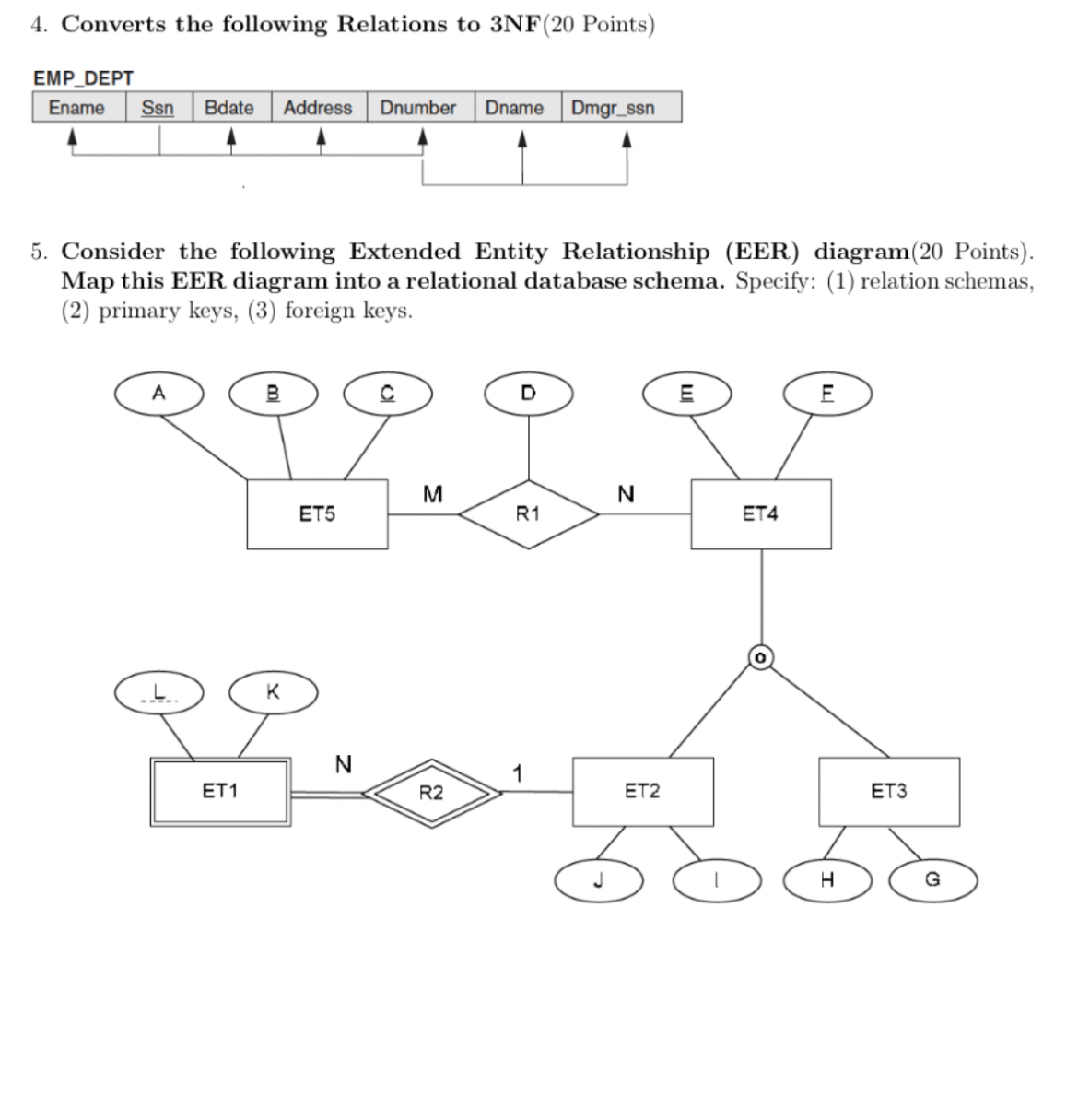 Solved Converts the following Relations to 3 ﻿NF (20 | Chegg.com