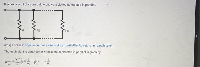 Solved Equivalent resistance calculator (if-elseif-else, | Chegg.com