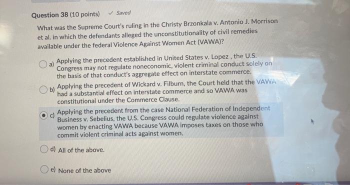 Solved Question 38 (10 points) Saved What was the Supreme | Chegg.com