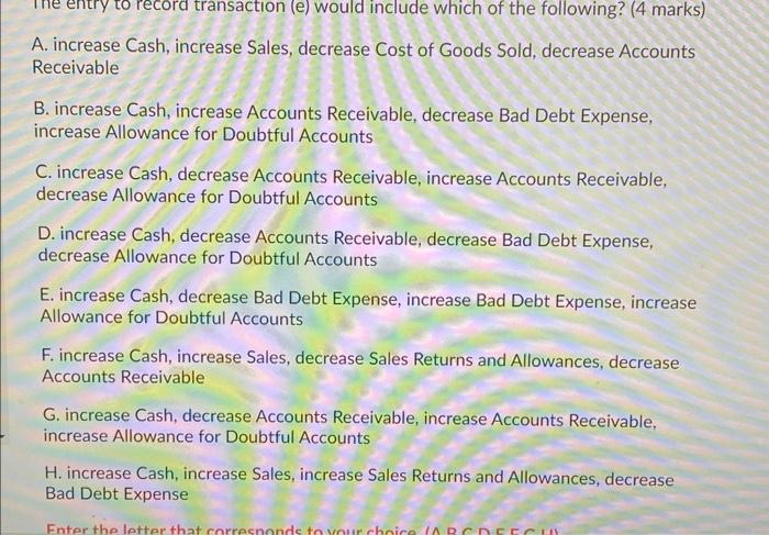 Solved The entry to record transaction (c) would include | Chegg.com