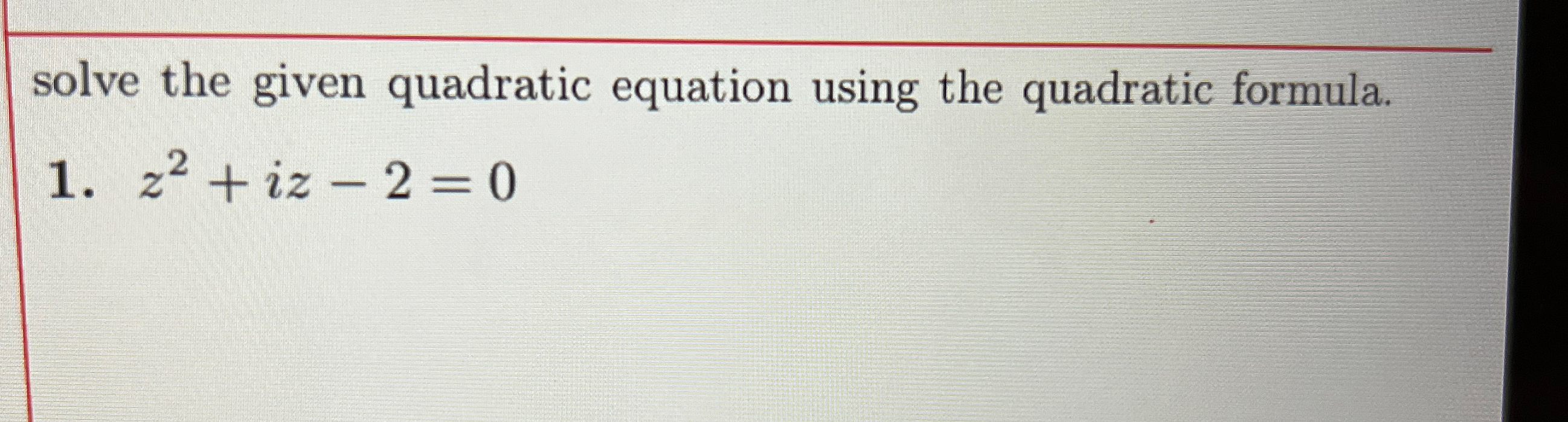 Solved solve the given quadratic equation using the | Chegg.com