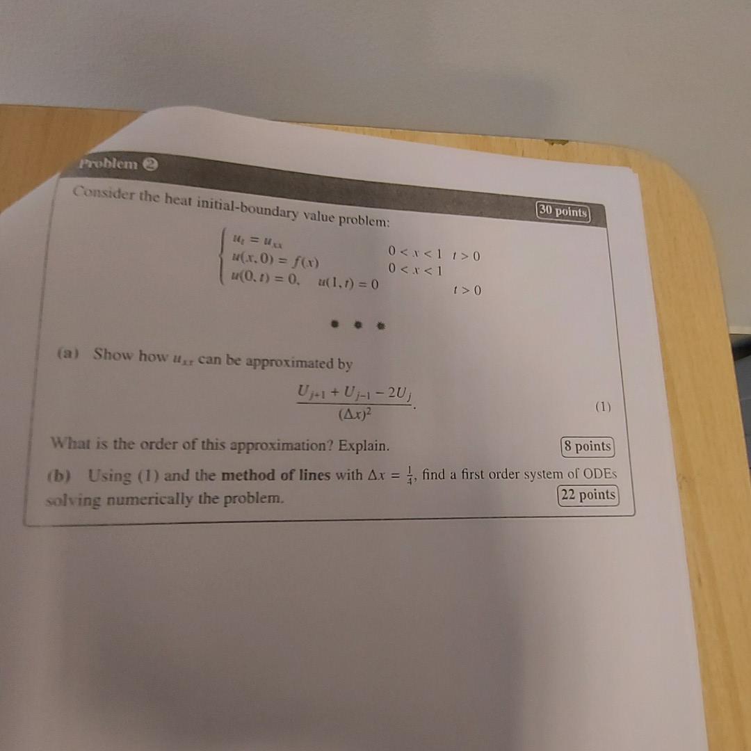Solved Consider the heat initial-boundary value problem: | Chegg.com