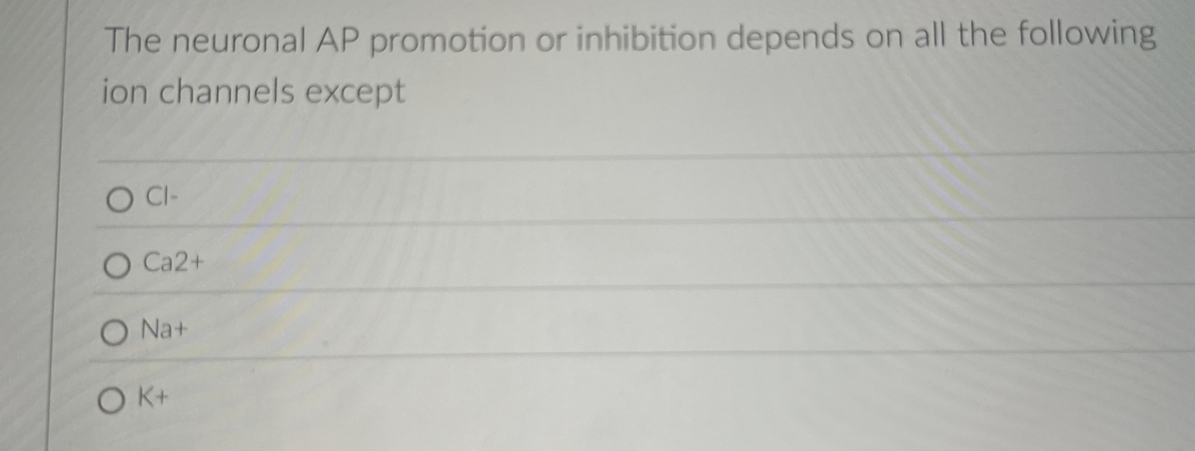 Solved The neuronal AP promotion or inhibition depends on | Chegg.com