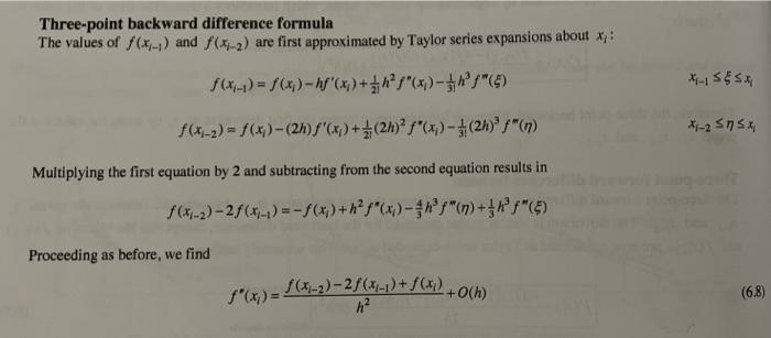 Solved Three-point central difference formula Expanding | Chegg.com