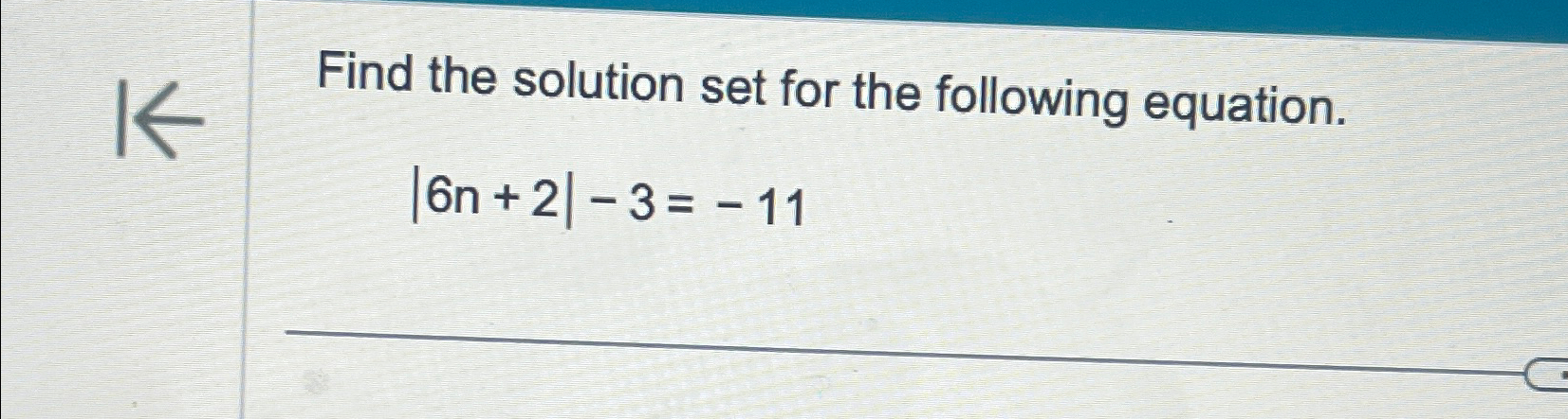 Solved Find the solution set for the following | Chegg.com
