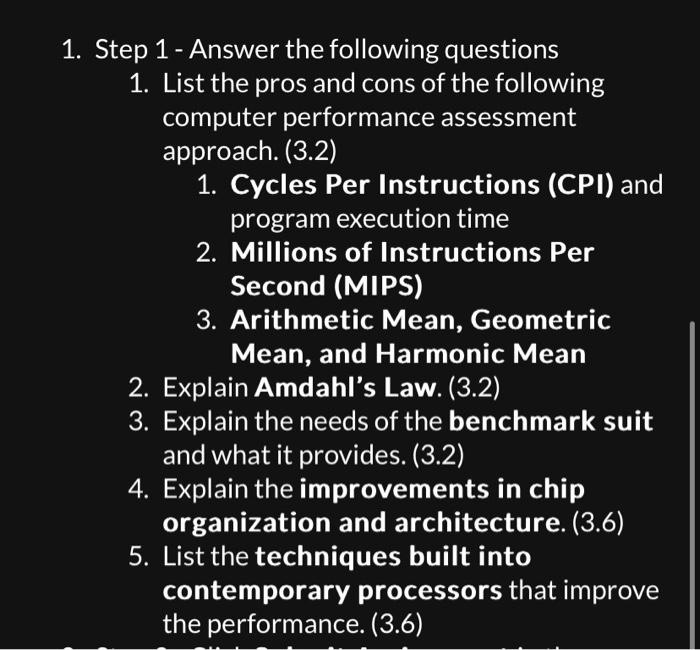 Solved itep 1 - Answer the following questions 1. List the | Chegg.com