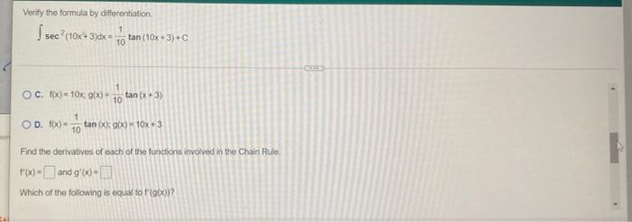 Solved Verify the formula by differentiation, | sec ? | Chegg.com