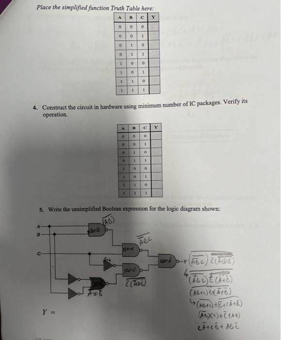Solved Lab #4: Logic Minimization Objectives: Upon | Chegg.com