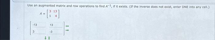Solved Use an augmented matrix and row operations to find | Chegg.com