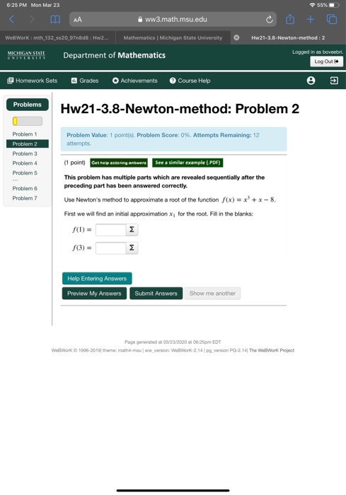 Solved 025 PM Mon Mar 23