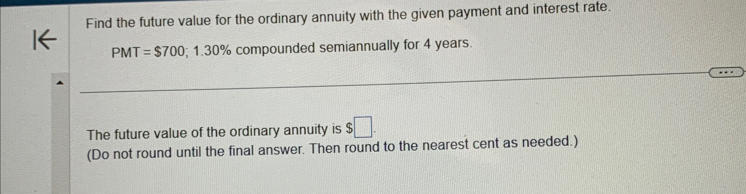 Solved Find the future value for the ordinary annuity with | Chegg.com