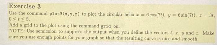 Solved Exercise 1 NOTE: Piesse suppress output - i.e. use a | Chegg.com