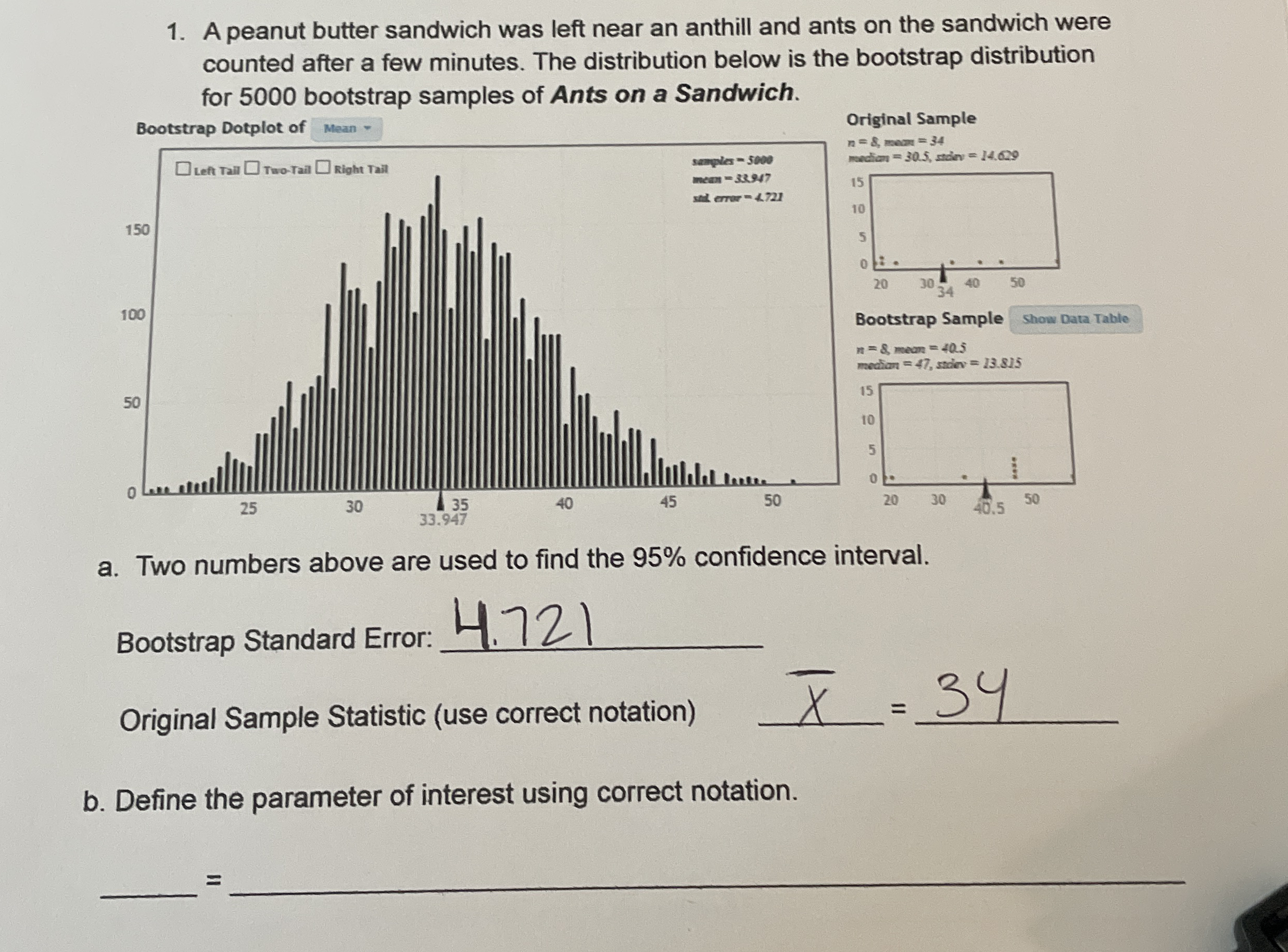 Solved A peanut butter sandwich was left near an anthill and | Chegg.com