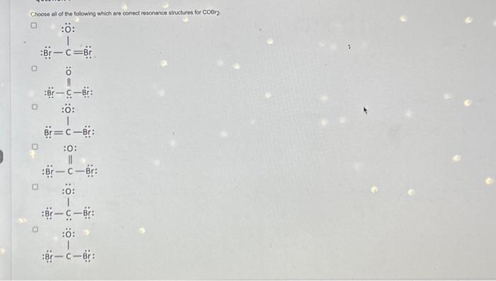 Solved Choose all of the following which are correct | Chegg.com