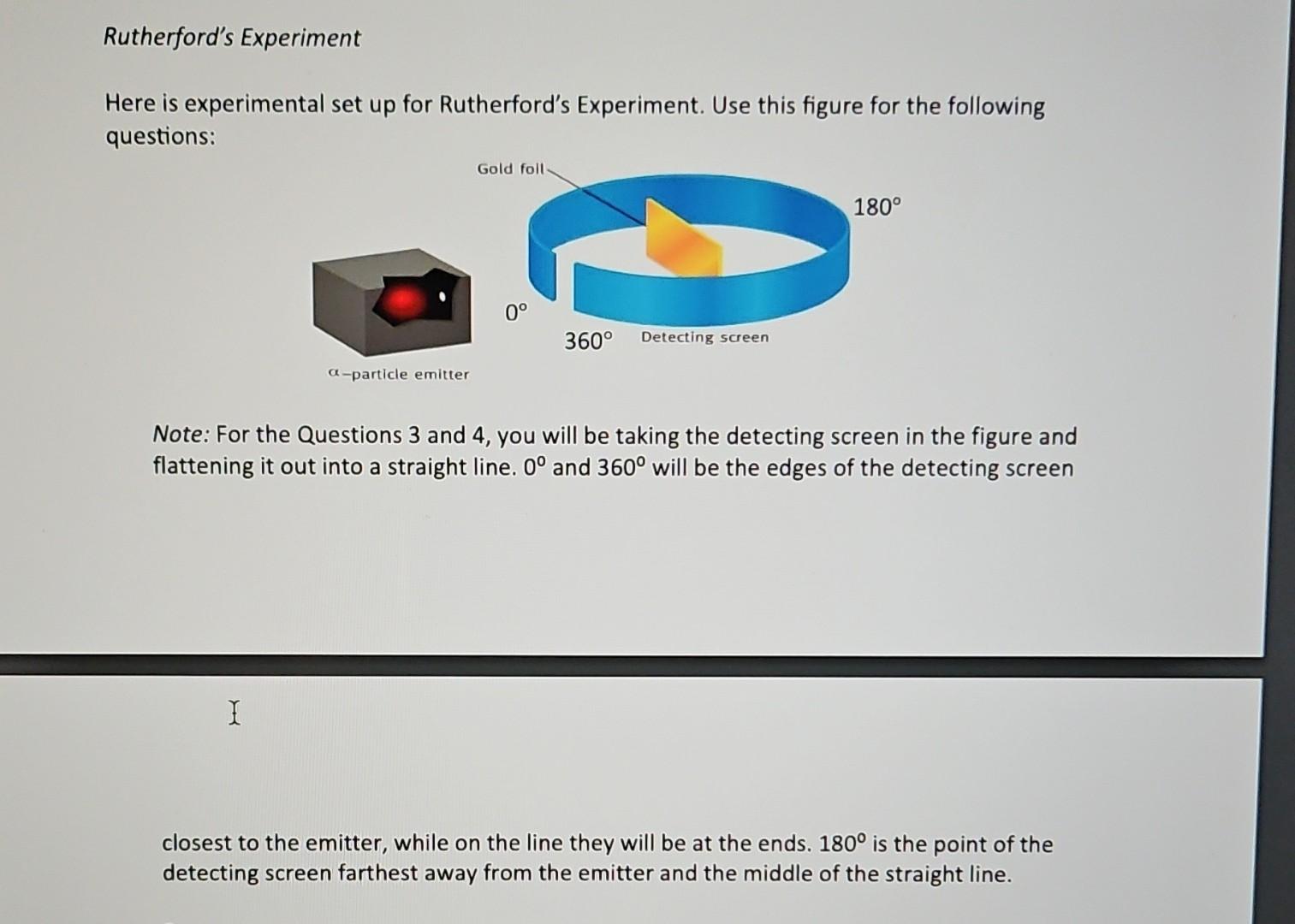 Solved Rutherford's Experiment Here is experimental set up | Chegg.com