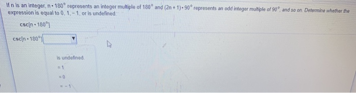 Solved in is an integer, n. 180° represents an integer | Chegg.com