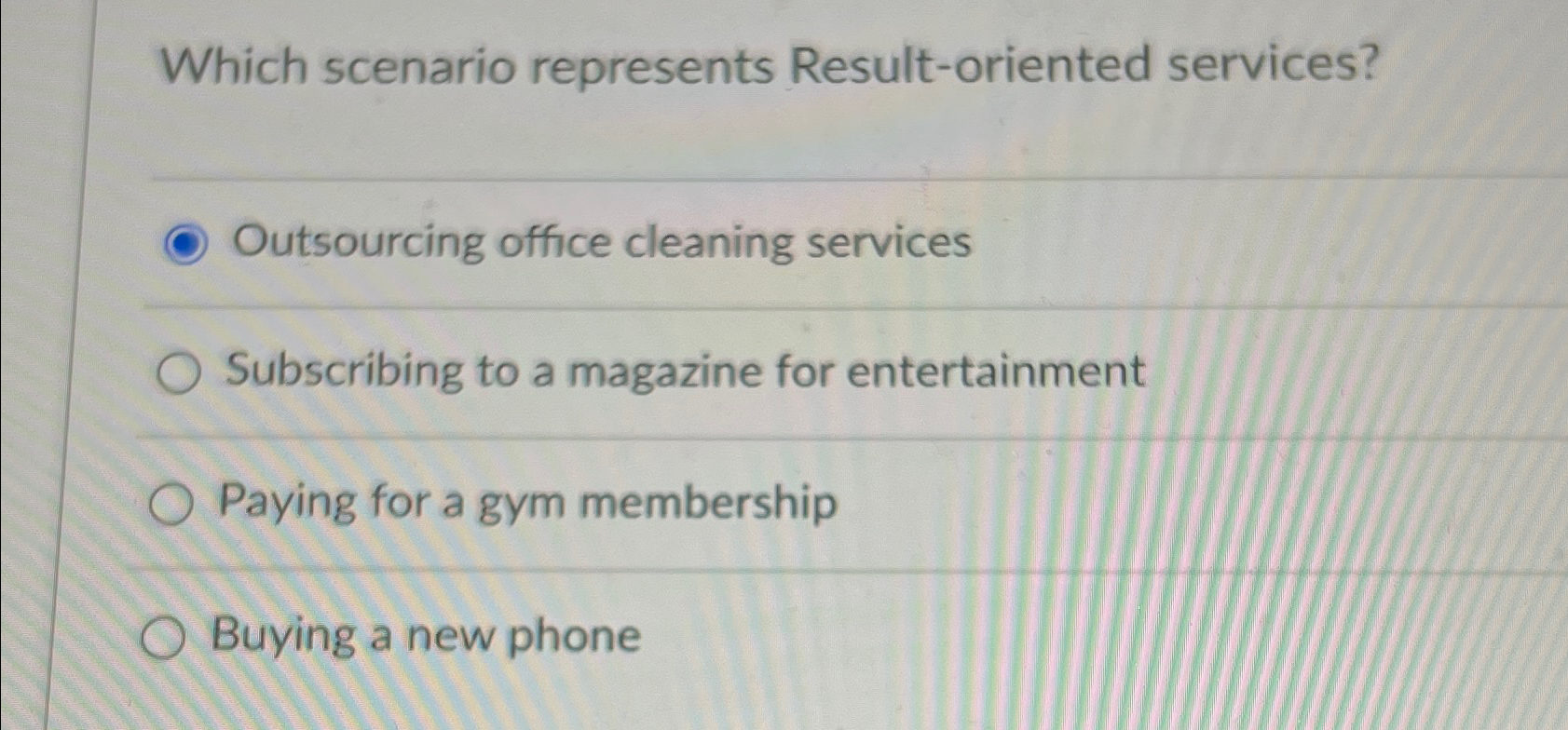 Solved Which scenario represents Result-oriented | Chegg.com