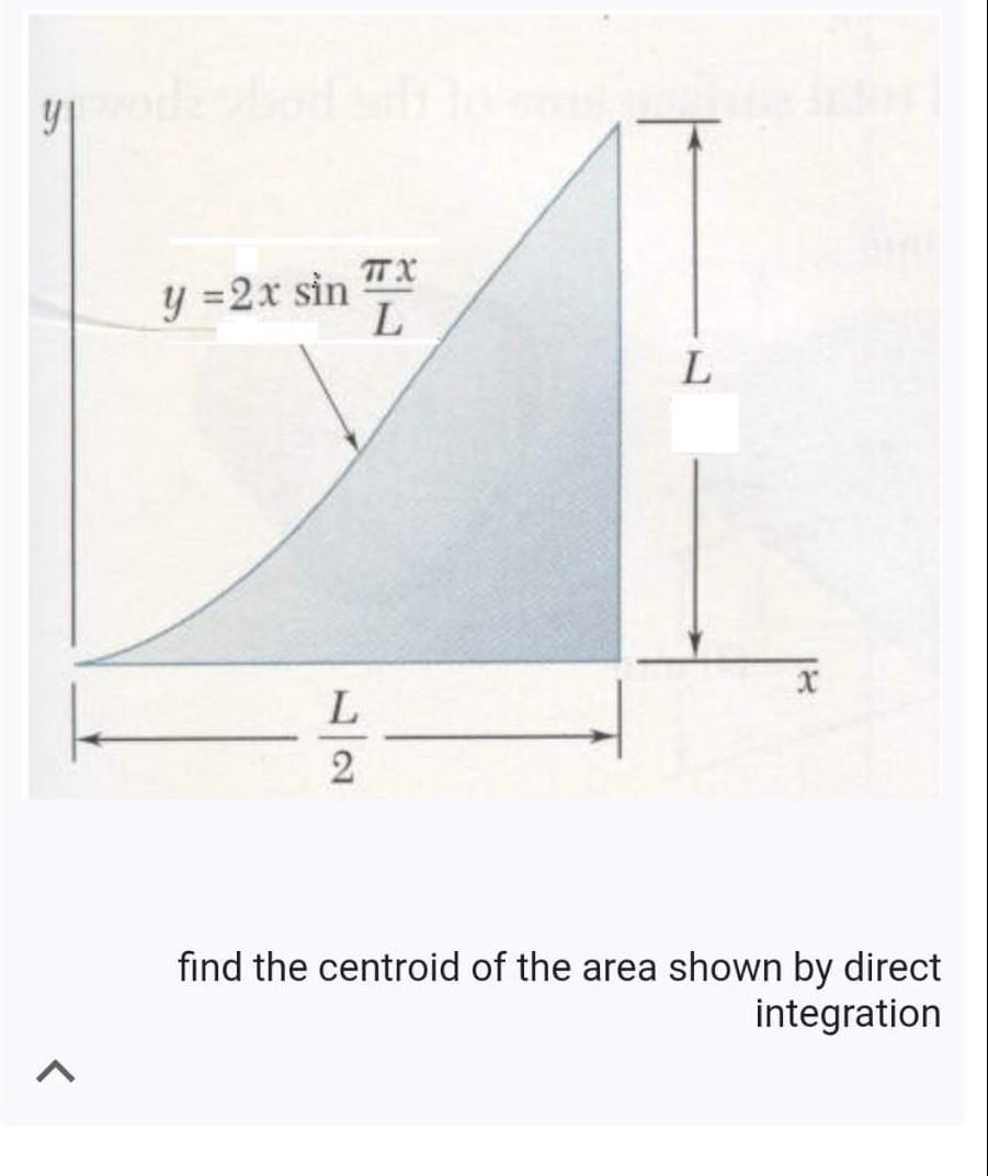 Solved find the centroid of the area shown by direct | Chegg.com