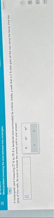 Solved Word problem involving the area between two | Chegg.com