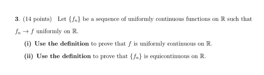 Solved for real analysis only use these theorems | Chegg.com