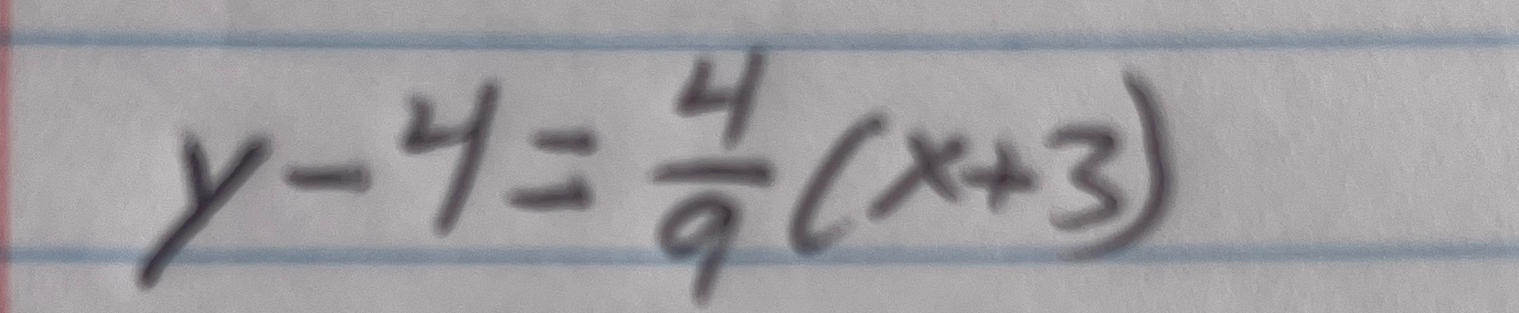 Solved y-4=49(x+3)In general form | Chegg.com