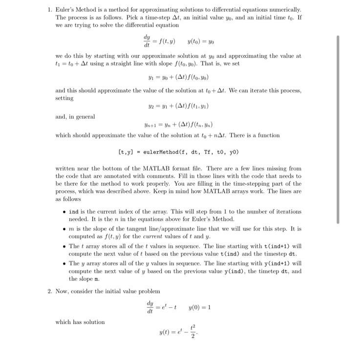 Solved Please help me with this MATLAB code and follow the | Chegg.com