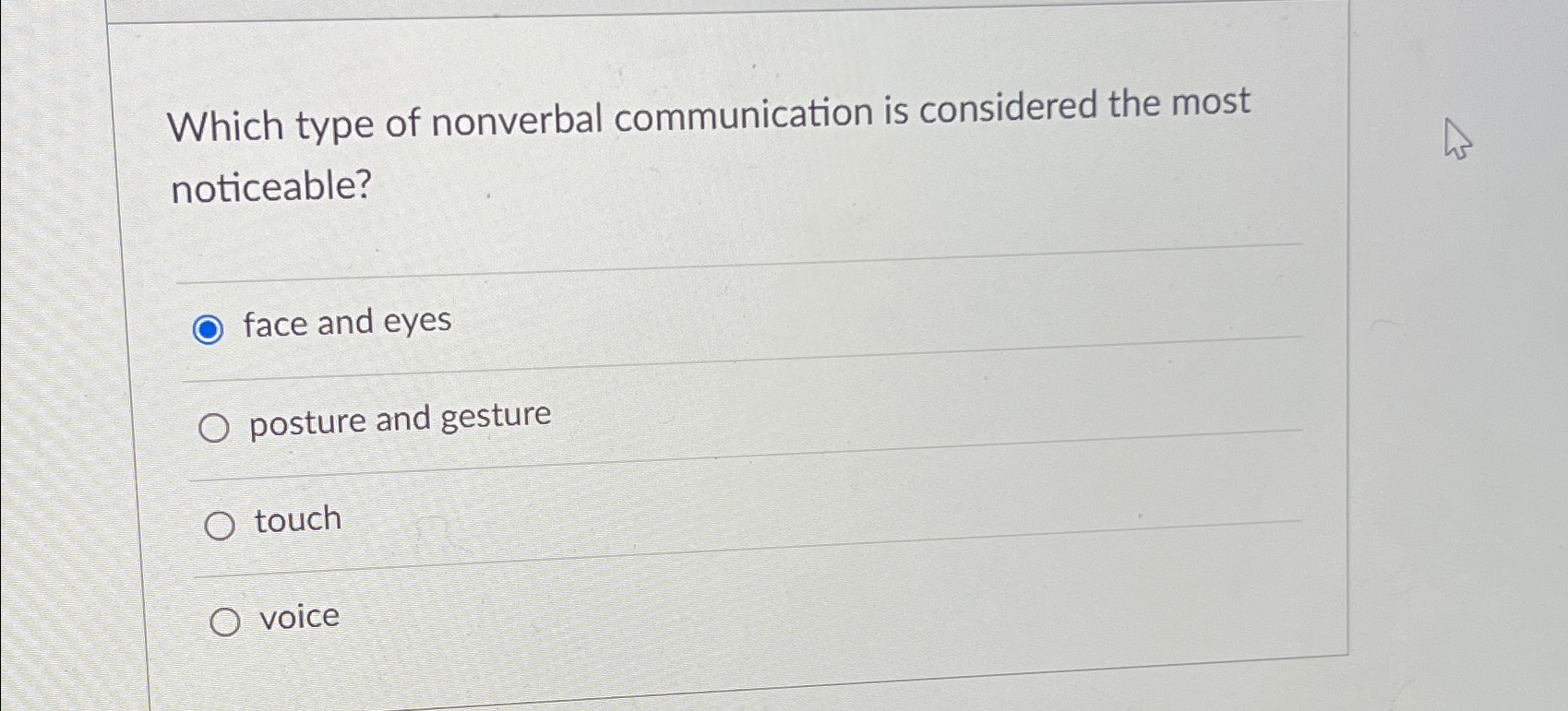 Solved Which type of nonverbal communication is considered | Chegg.com