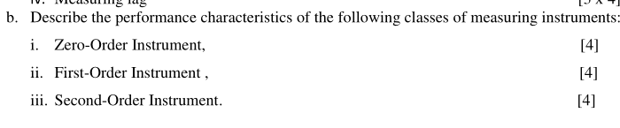 Solved b. Describe the performance characteristics of the | Chegg.com