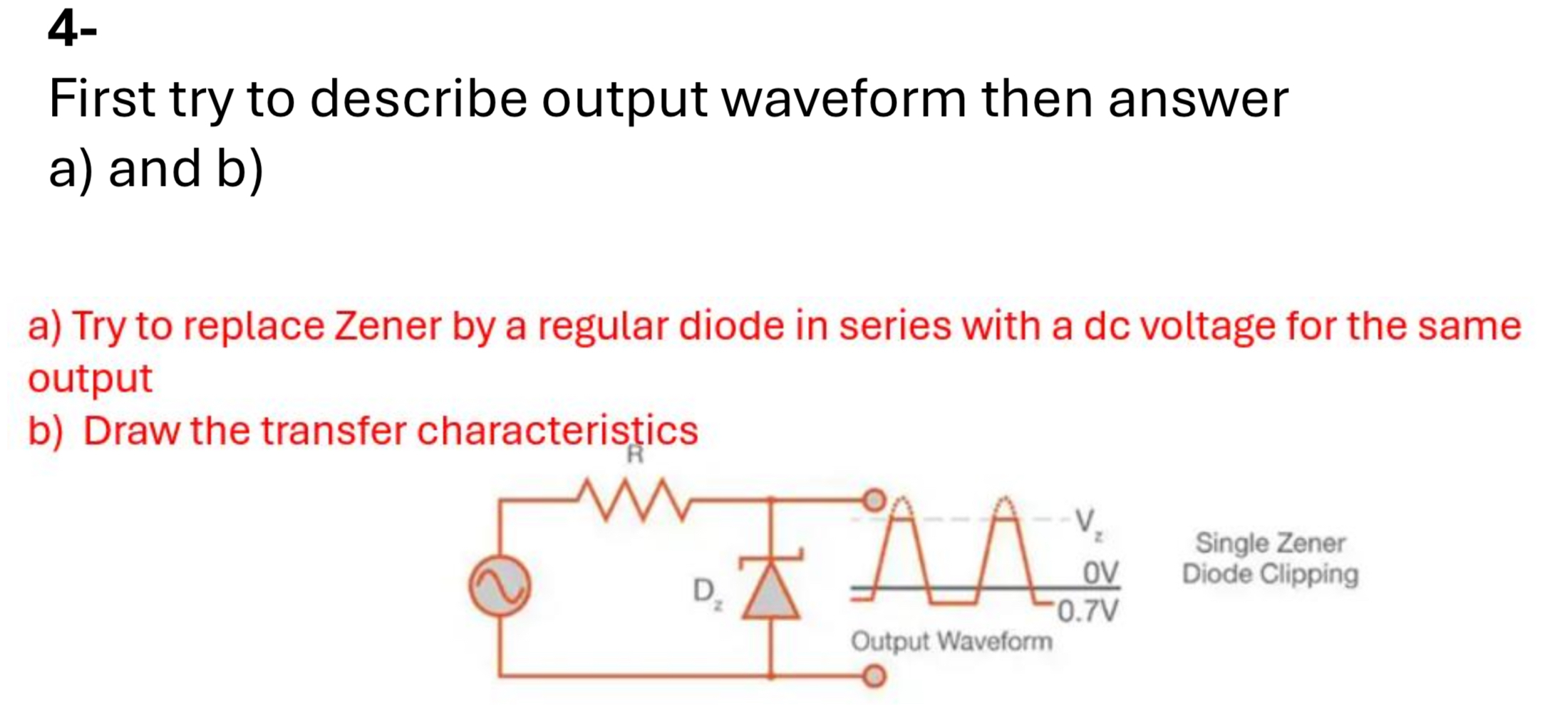 4-First try to describe output waveform then answera) | Chegg.com