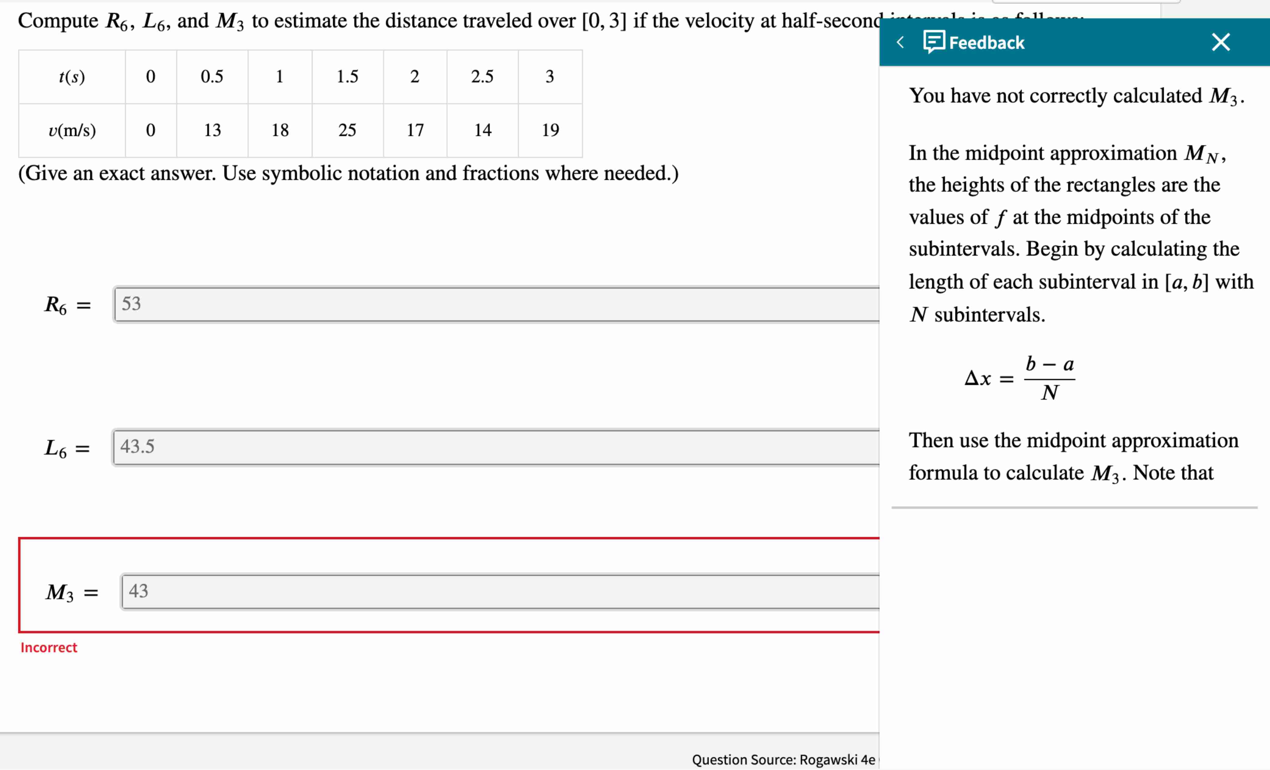 Solved Compute R6, ﻿L6, ﻿and M3 ﻿to estimate the distance | Chegg.com
