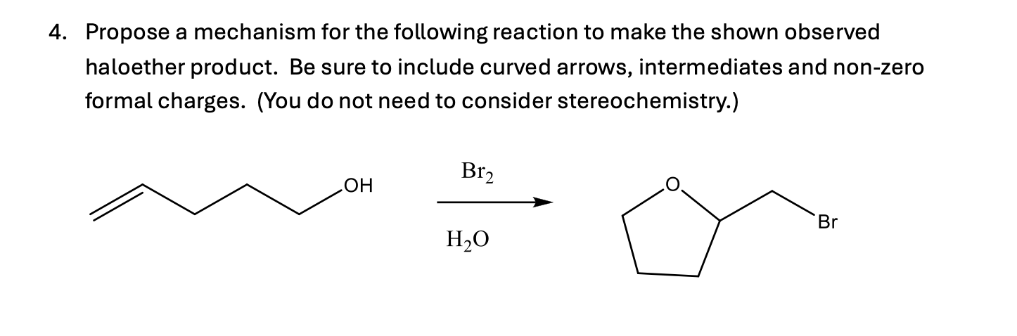 Solved Propose a mechanism for the following reaction to | Chegg.com