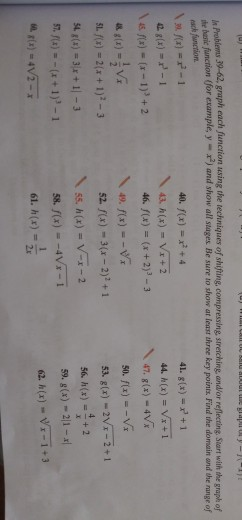 Solved e Blu- In Problems 39-62. graph each function using | Chegg.com